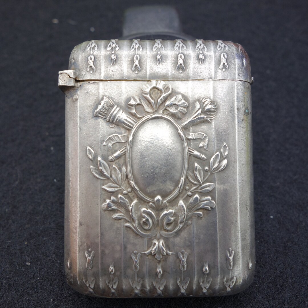 French Silver Plated Vesta Case Prudent Quitte Art Nouveau - Etsy