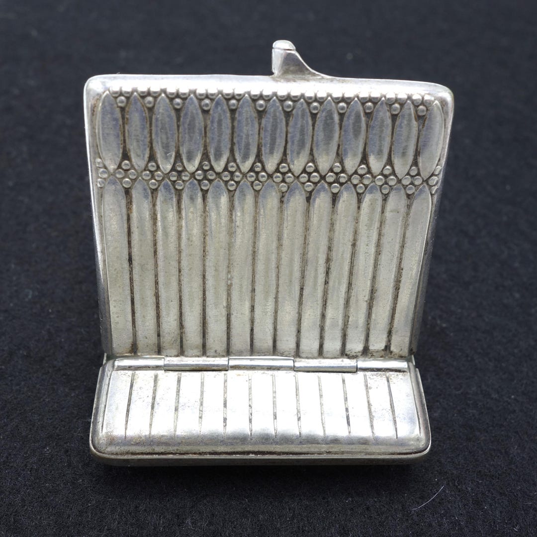 WMF Silver Plated Vesta Case - German Art Deco - Monogrammed GL - Etsy