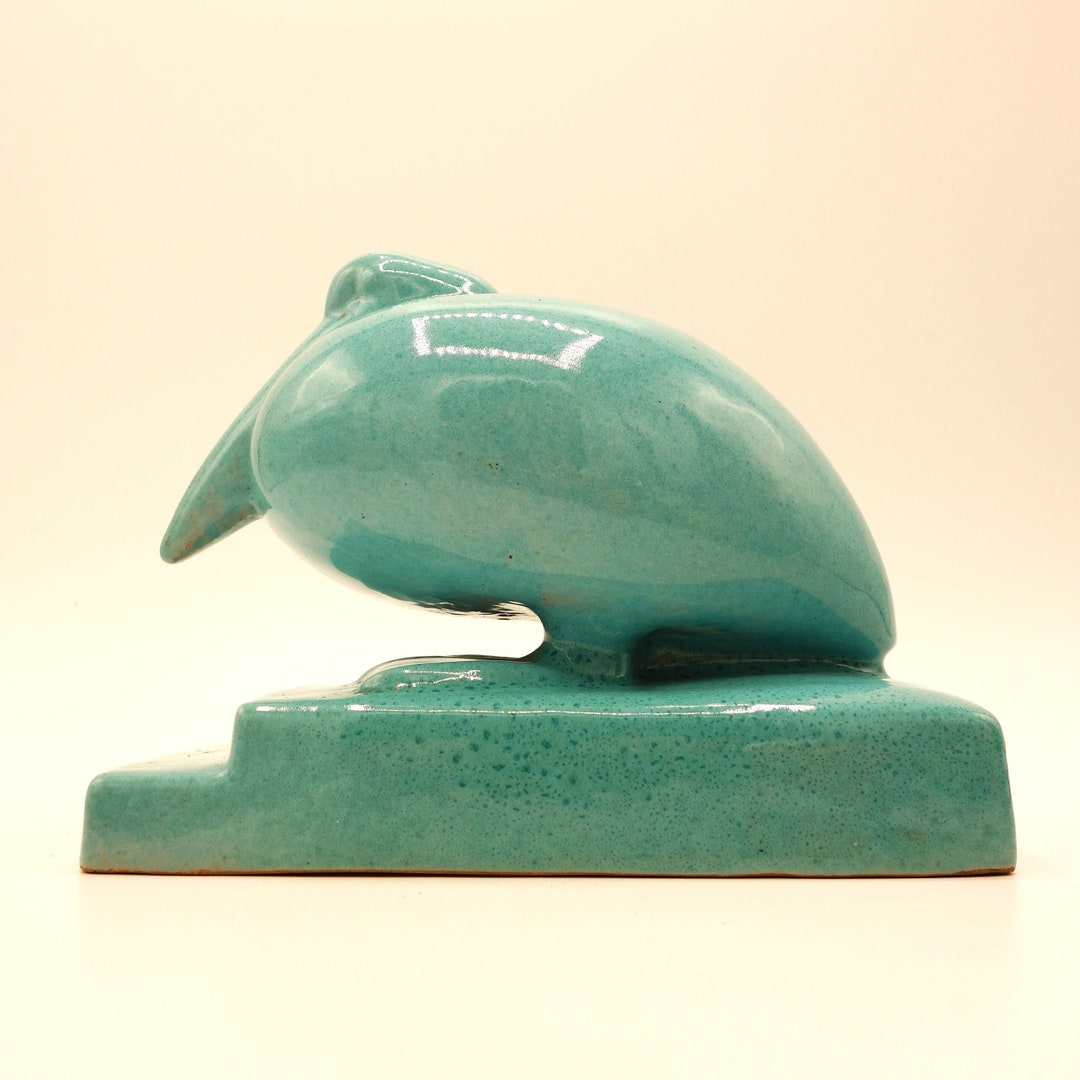 Paul BONIFAS - Pelican Statue by Pilet Wyss - Art Deco Ceramics - Etsy