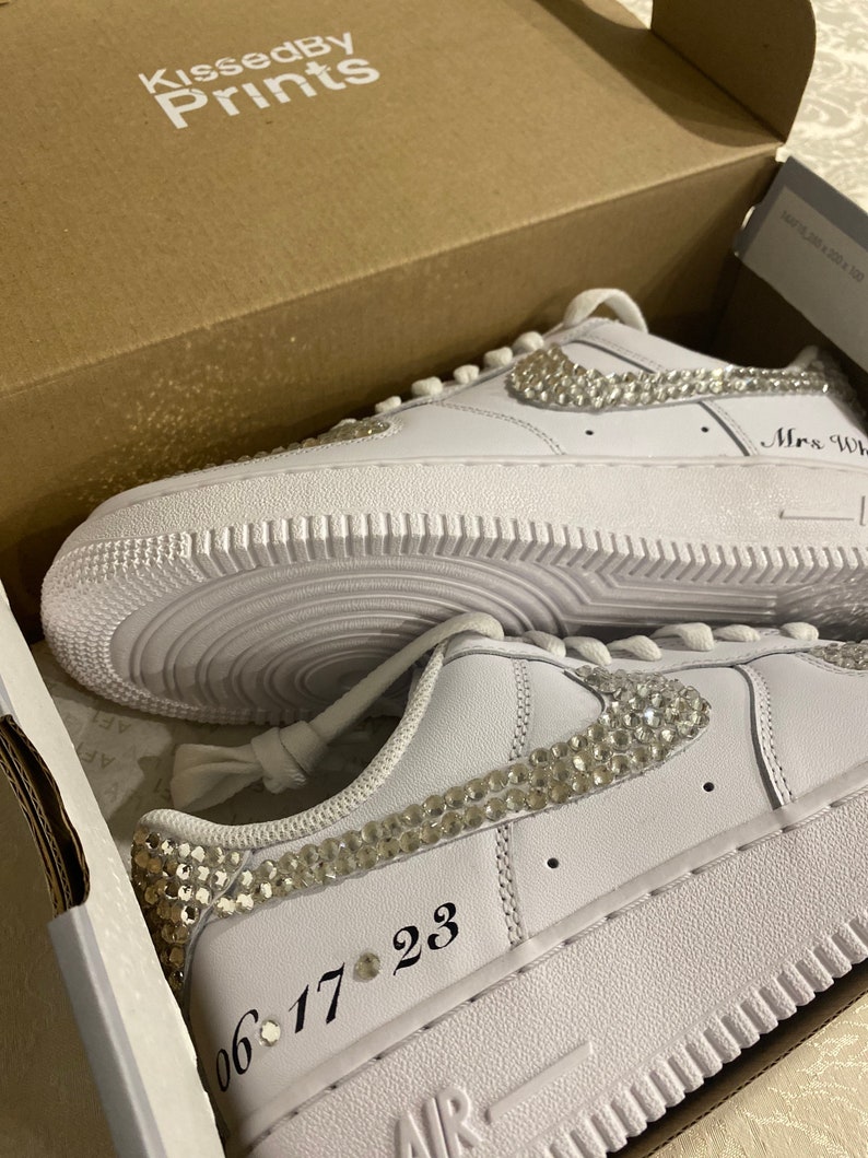 Bridal Custom Bedazzled Sneakers-air Force 1 - Etsy