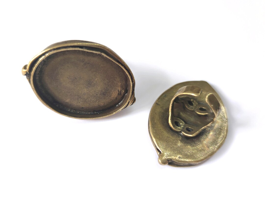 Oval Ring Base Blank Setting Bezel Mountings, Resin Base Adjustable ...