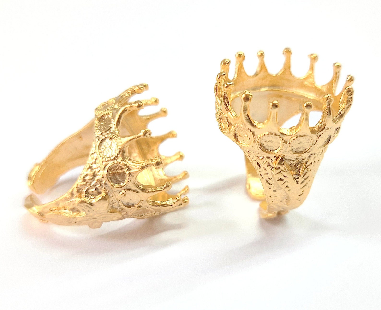 Signet Ring Setting Blank, Round Ring Bezel, Cabochon Mountings ...