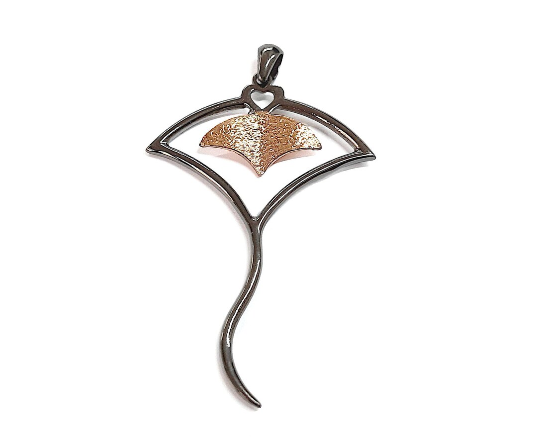 Kite Shape 925k Solid Sterling Silver Charms Pendant (rosegold and ...