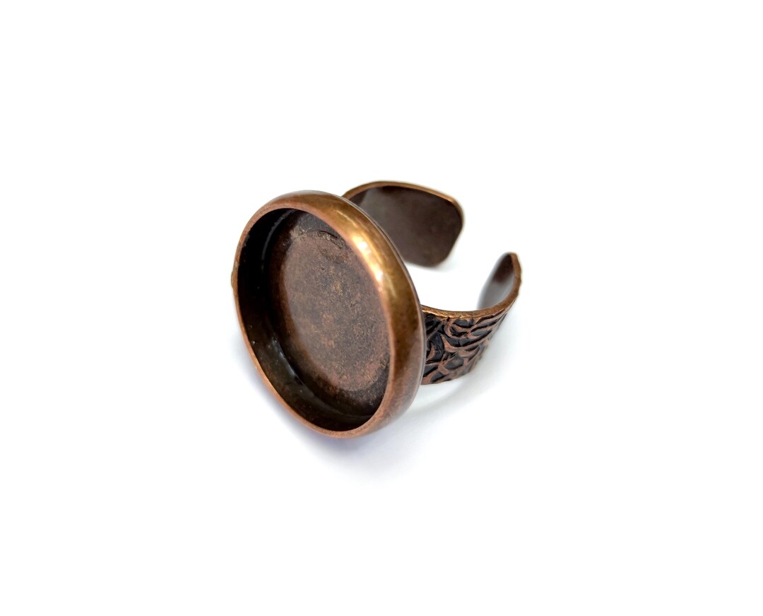 Round Ring Base Blank Setting Bezel Mountings, Resin Base Adjustable ...