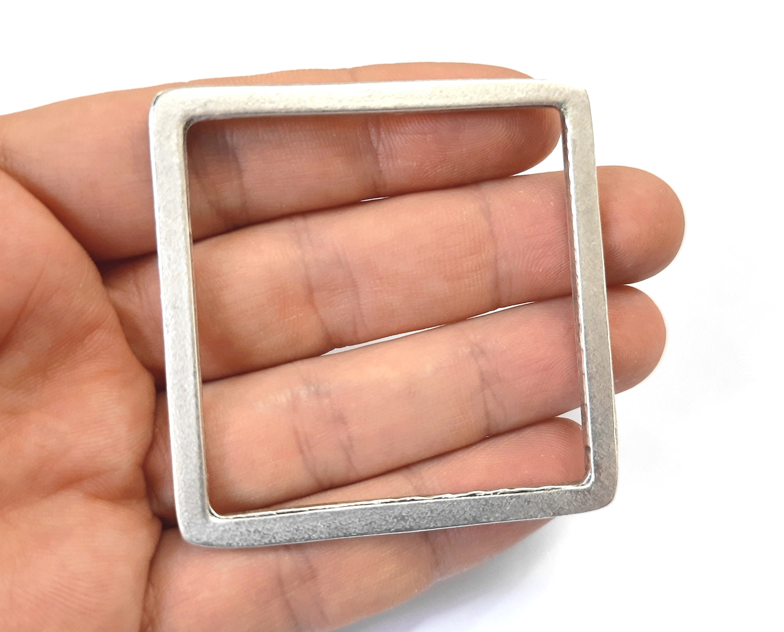 Big Square Frame Findings Antique Silver Plated Findings - Etsy