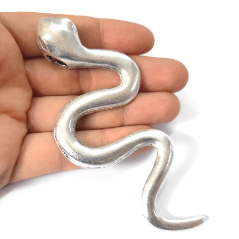 Antique Silver Snake - Etsy