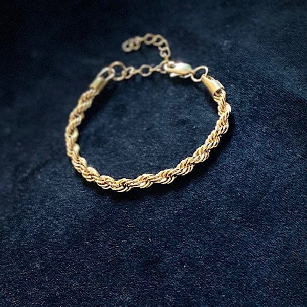 Gold Rope Bracelet - Etsy