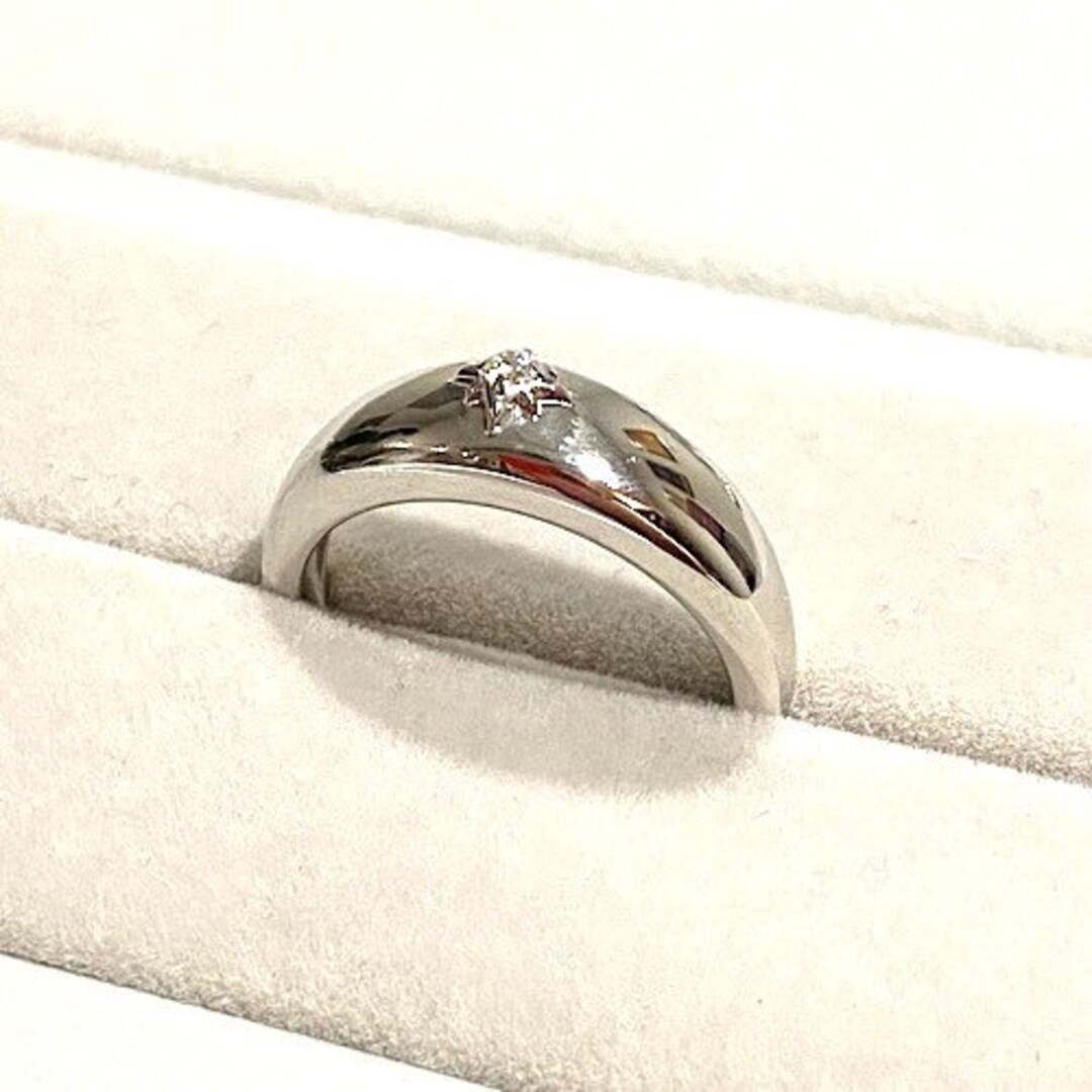 Domed Gypsy Silver Ring With Central Cubic Zirconia, Gypsy Ring ...