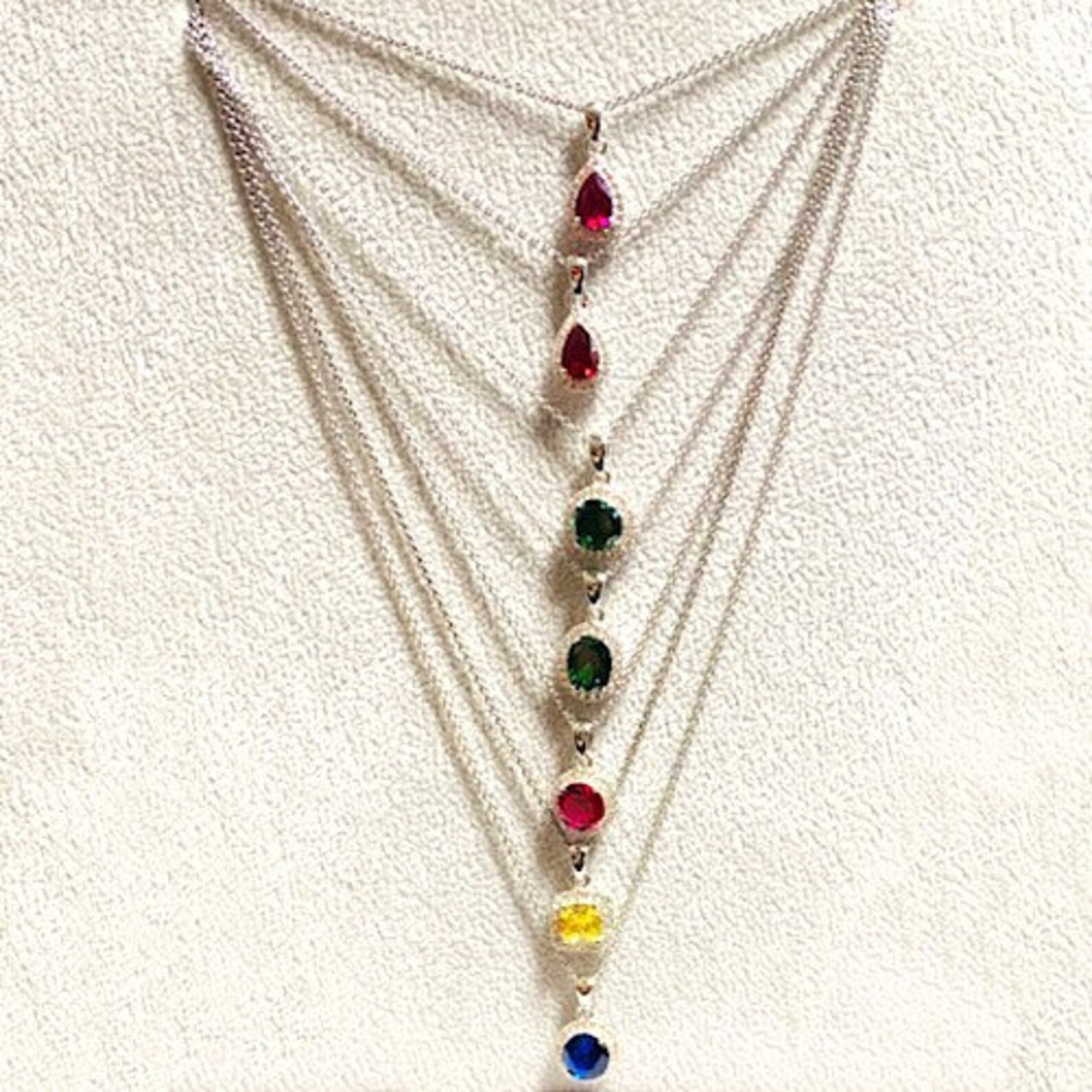 Emerald Green Lab Created Emerald Pendant and Chain, Lab Created ...