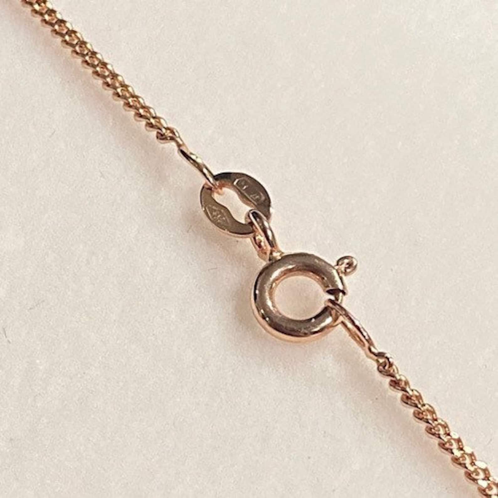 Rose Gold Close Curb Chain, 9ct Hallmarked Superb Quality Strong Curb ...
