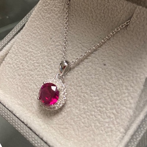 Red Ruby Pendant - Etsy
