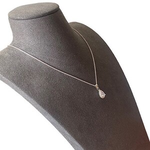 Diamond White Teardrop Pendant Silver Chain | Simulated Diamond | 60th ...