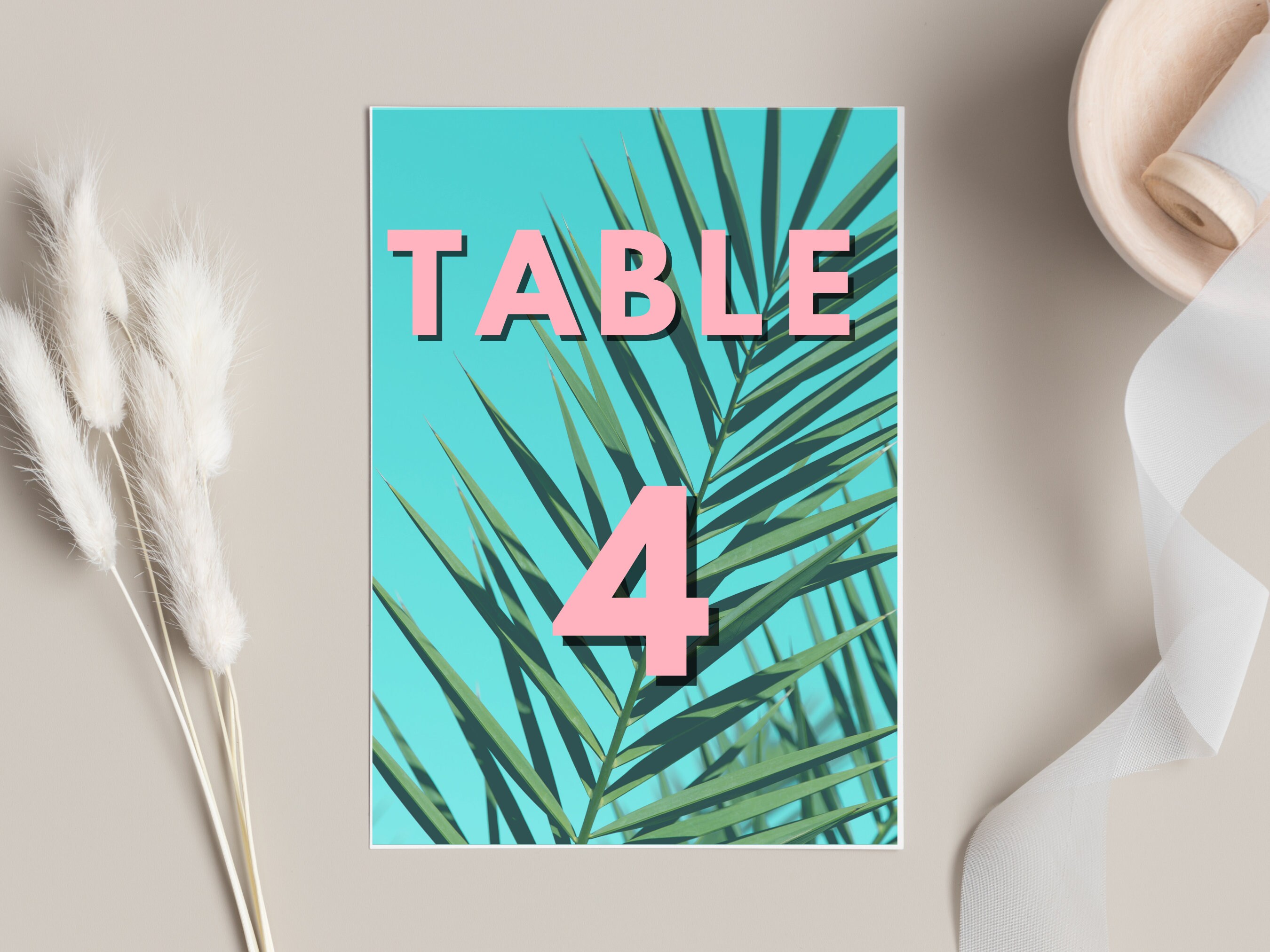 Tropical Table Numbers, Tropical Wedding, Destination Wedding, Wedding ...