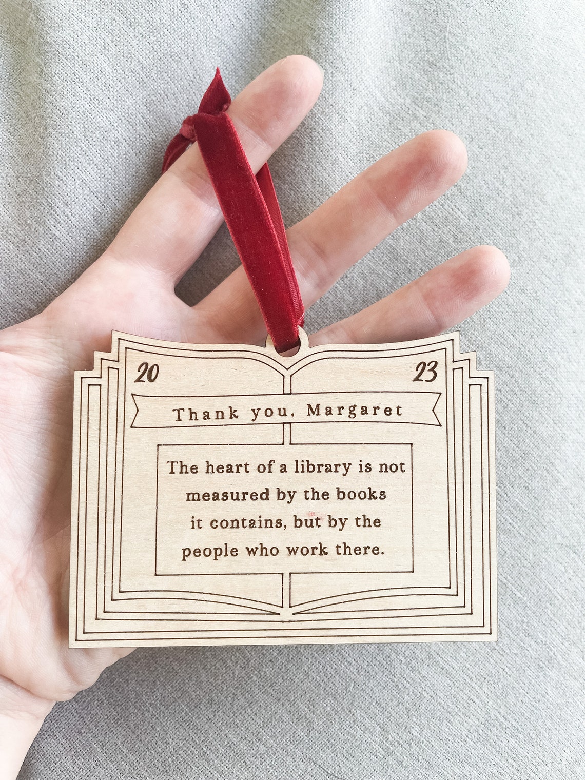 A Year in Books Ornament | Book Club | End of Year | Christmas Gift ...