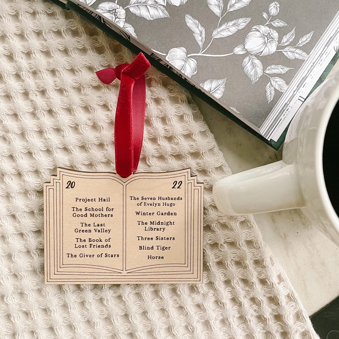 A Year in Books Ornament | Book Club | End of Year | Christmas Gift ...