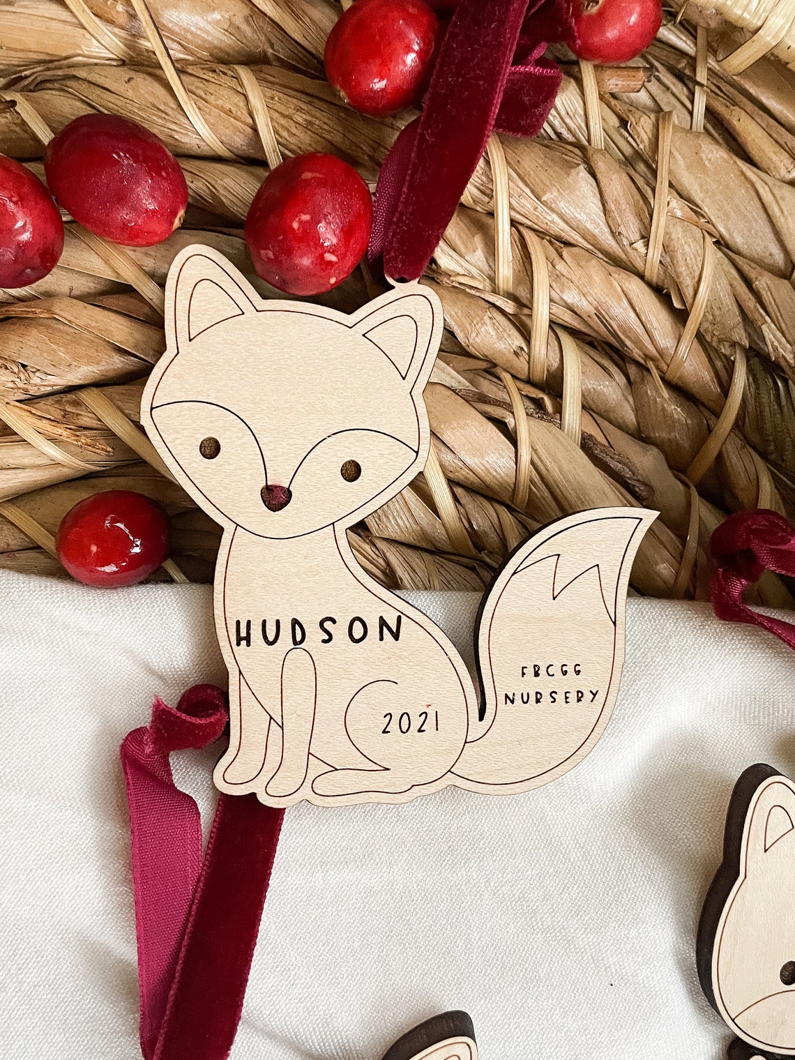 Etichette regalo con animali del bosco incisi / Bambini Rustico Ricordo ...