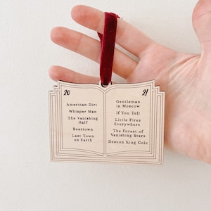 A Year in Books Ornament | Book Club | End of Year | Christmas Gift ...