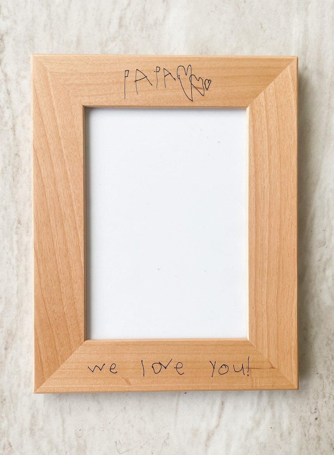 Personalized Engraved Wood Picture Frame | Handwriting or Typed Message ...