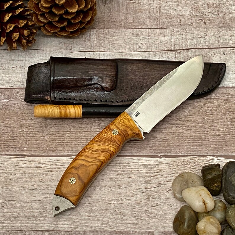 Bohler N690 Camping Knife With Personalized Wood Handle and - Etsy