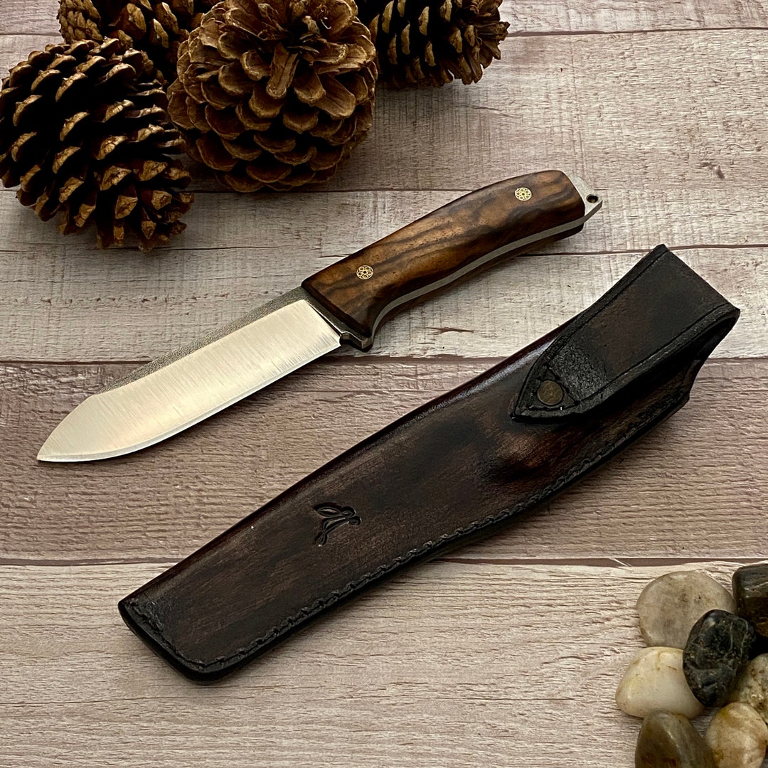 Professional Hunting Knife, Leather Sheath, Bushcraft Knife, Skinner ...