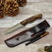 Full Tang Scandi Bohler N690 Steel Bushcraft Knife With Walnut Wood ...