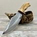Tactical Knife With N690 Bohler Steel Olive Handle and 1/8 Inch Leather ...