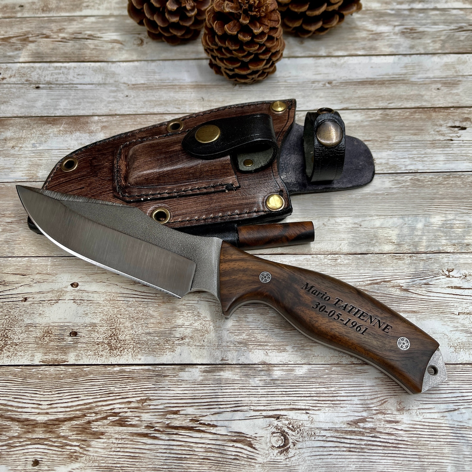 Tactical Knife With N690 Bohler Steel Walnut Handle and 1/8 - Etsy