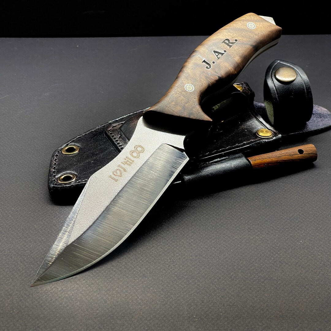 Tactical Knife With N690 Bohler Steel Walnut Handle and 1/8 Inch ...