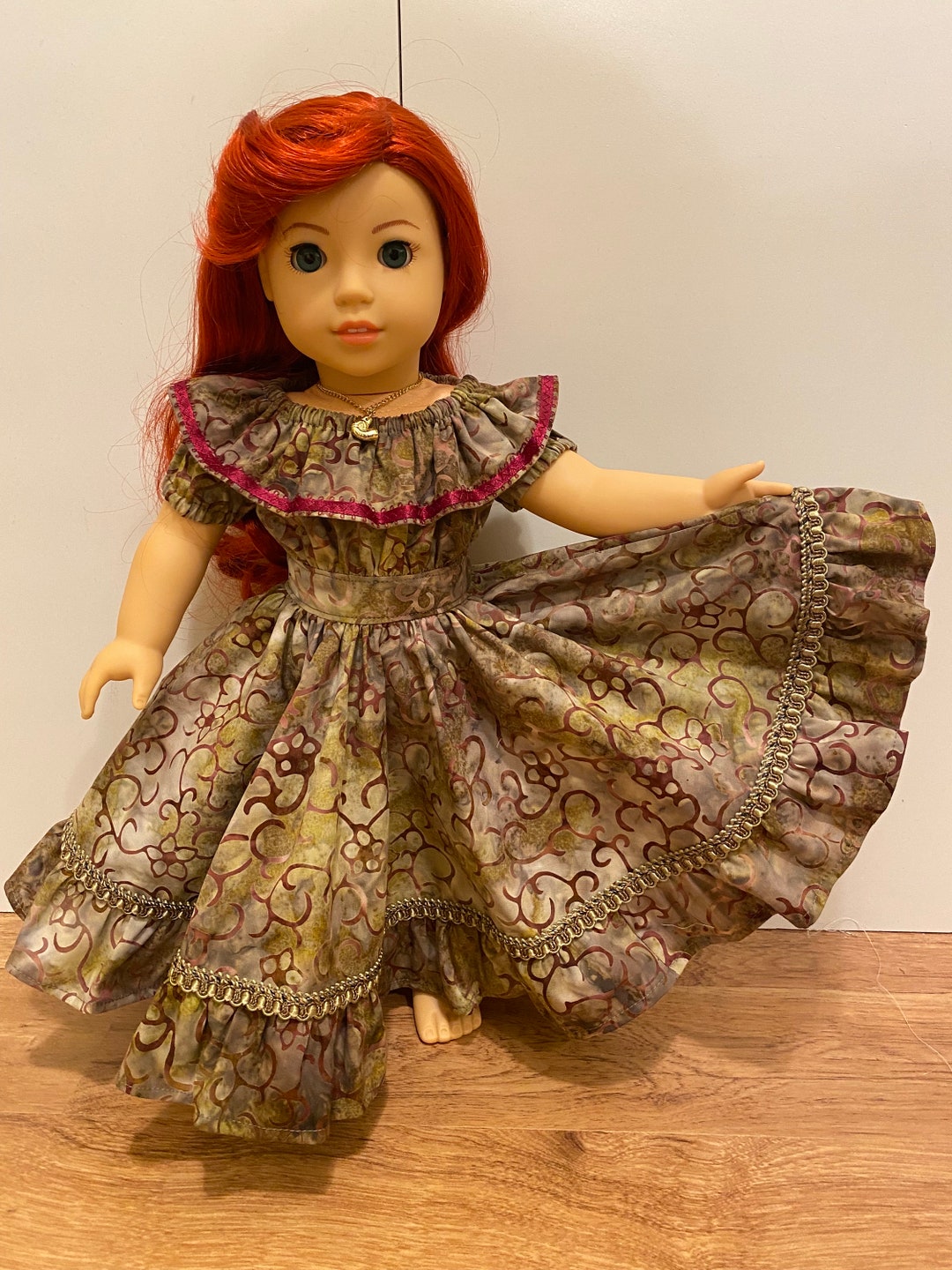 Beautiful Batik Spanish Style Fiesta Dress Fits 18” Girl Dolls - Etsy