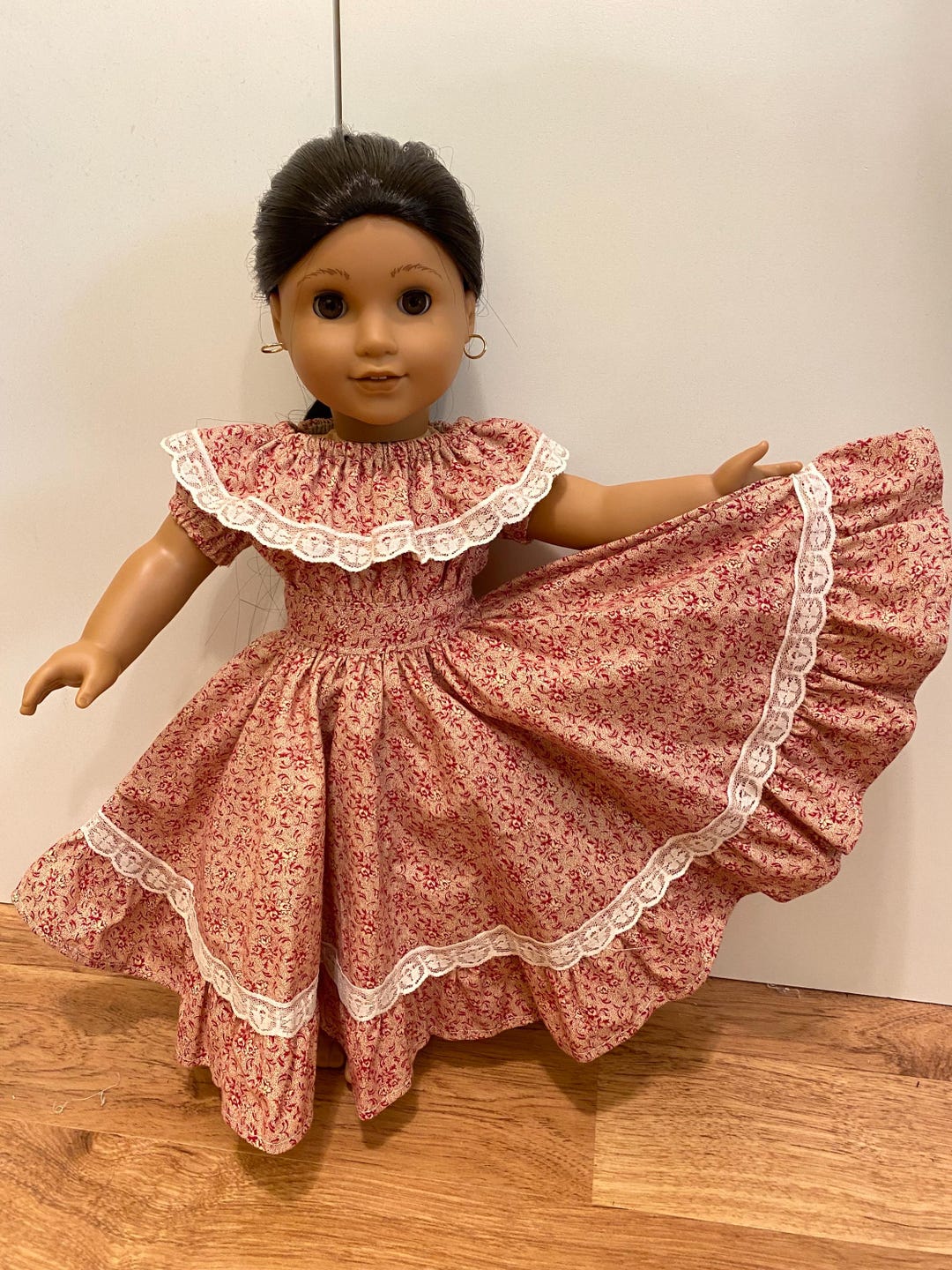 Vintage Rose Spanish Style Fiesta Dress Fits 18” Girl Dolls - Etsy