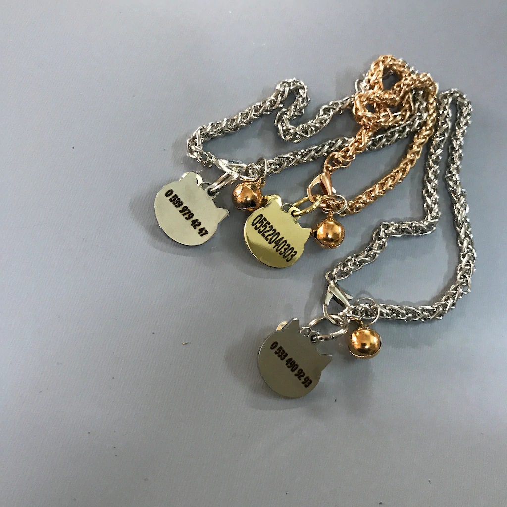 Personalized Pet Necklace Jewelry for Cats Chains for Pets - Etsy