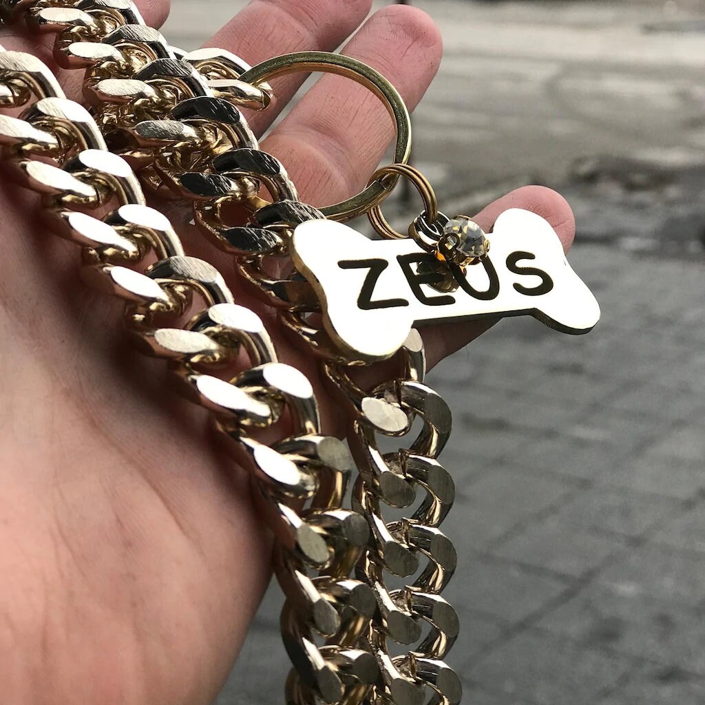 Custom Cuban Link Pet Chain Jewelry for Dogs Chains for - Etsy