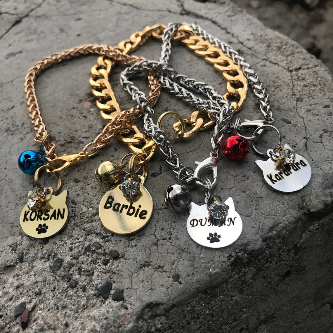 Personalized Pet Necklace Jewelry for Cats Chains for Pets - Etsy