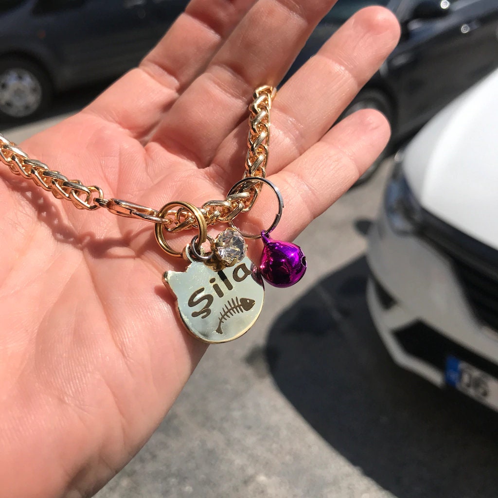 Personalized Pet Necklace Jewelry for Cats Chains for Pets - Etsy