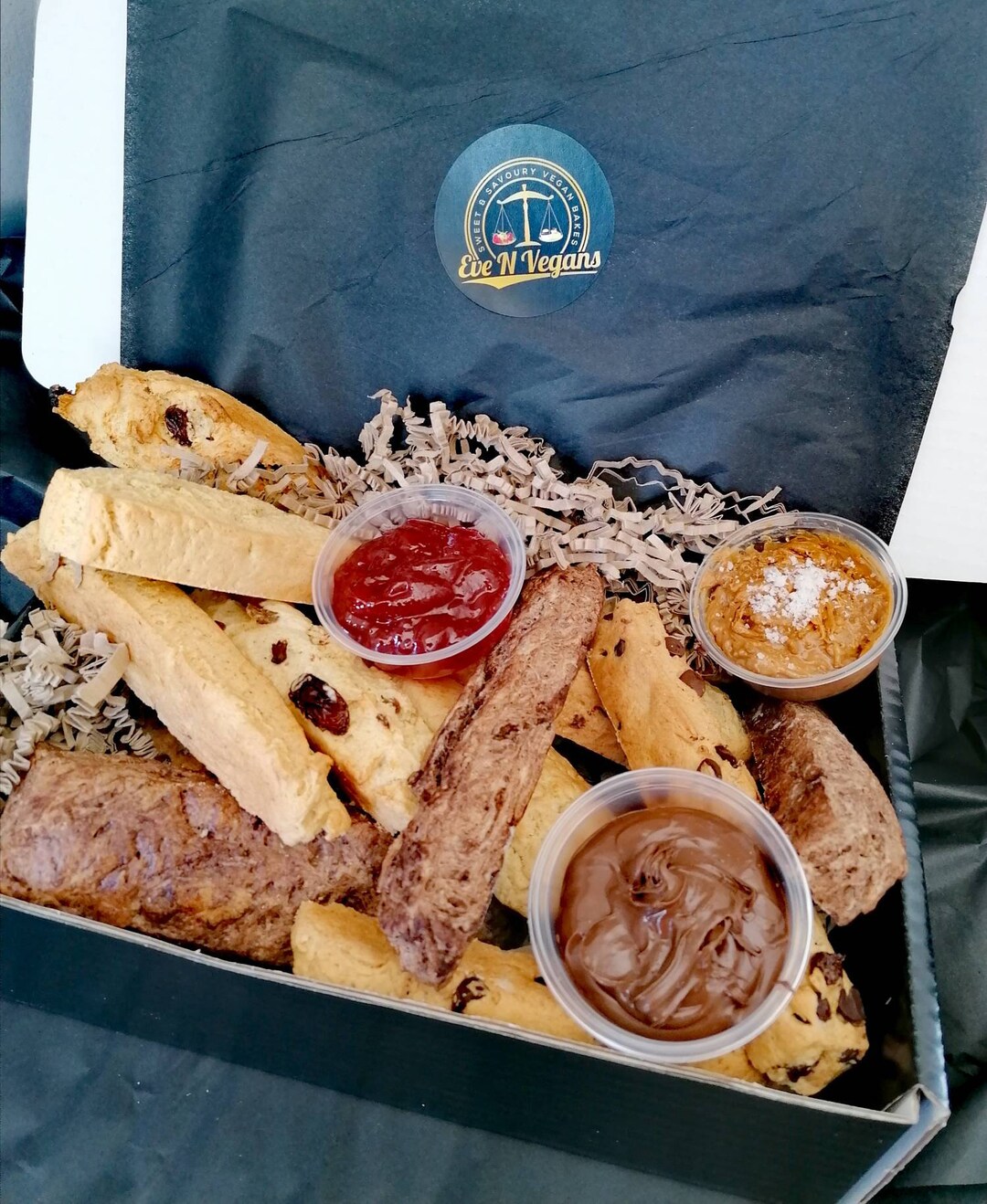 VEGAN Scone Sticks N Dips X8 Gift Box Baked Bakery Various Flavours ...