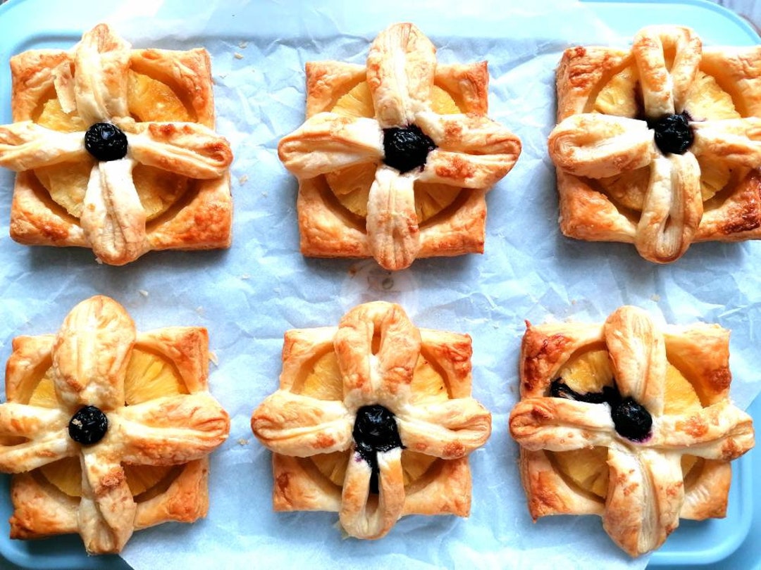 VEGAN Pineapple Puff Pastry Parcels X12 Sweet Treat Weekend Breakfast ...