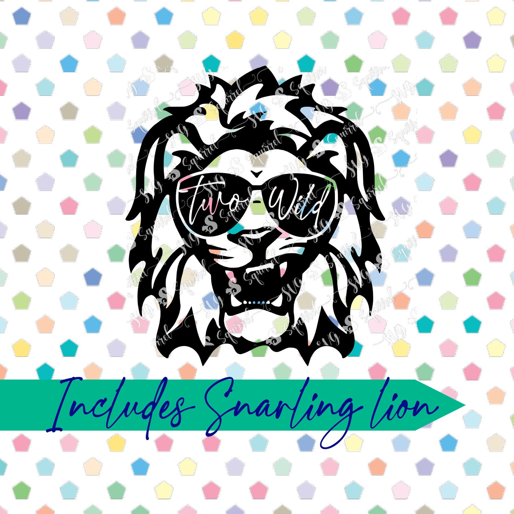 Lion SVG - Birthday Lions - Wild One and Two Wild - Cool Lion SVG ...