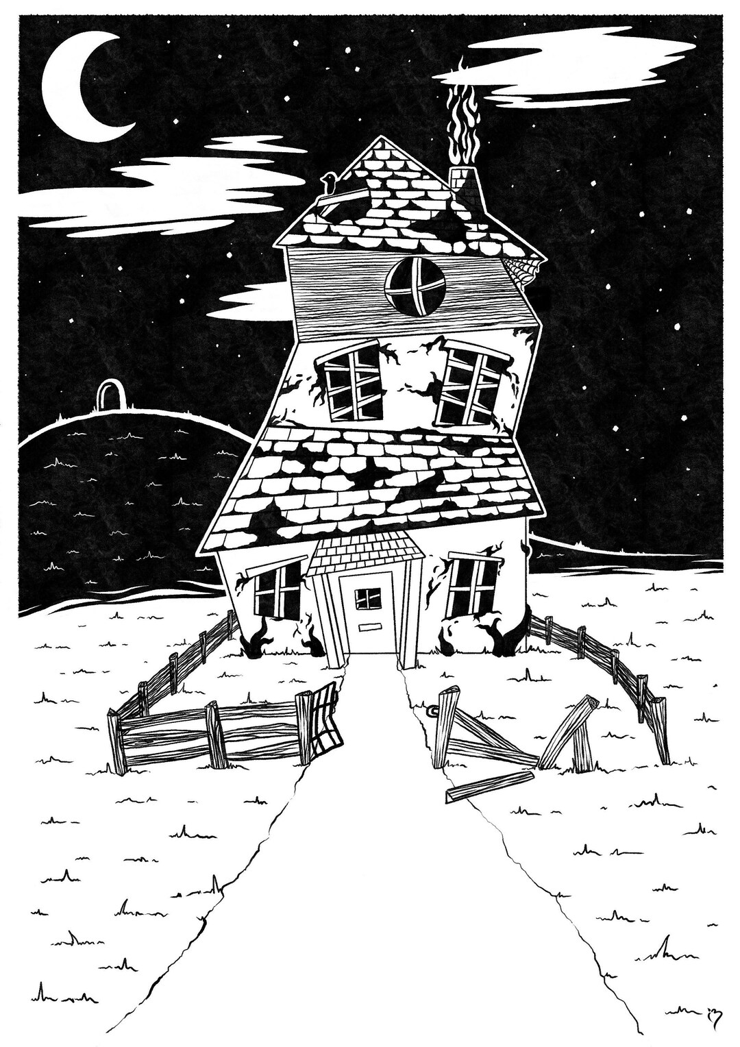 Crooked House Print (A4/A5) Glossy Finish - Etsy