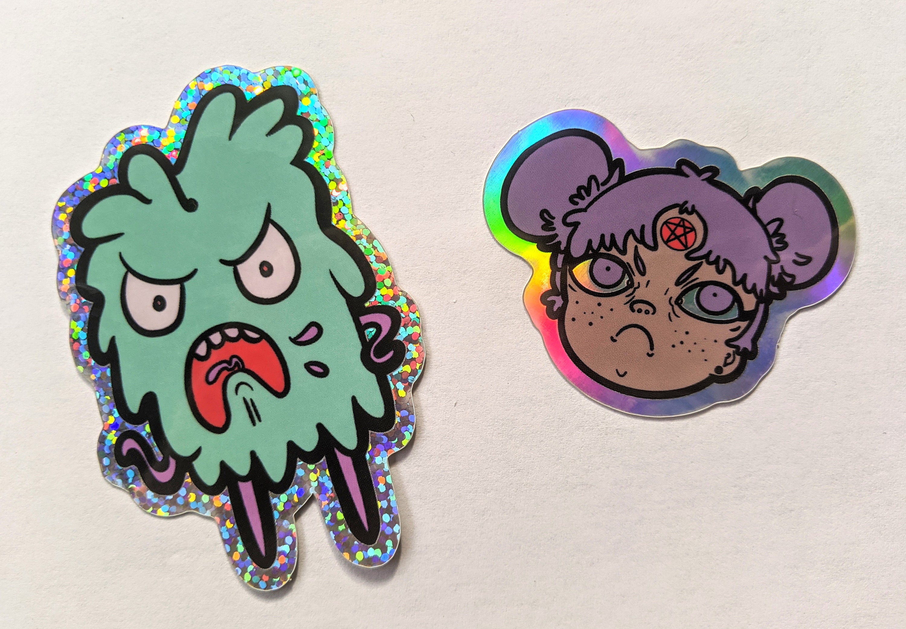 Angsty - Holographic Sticker Pack - Etsy