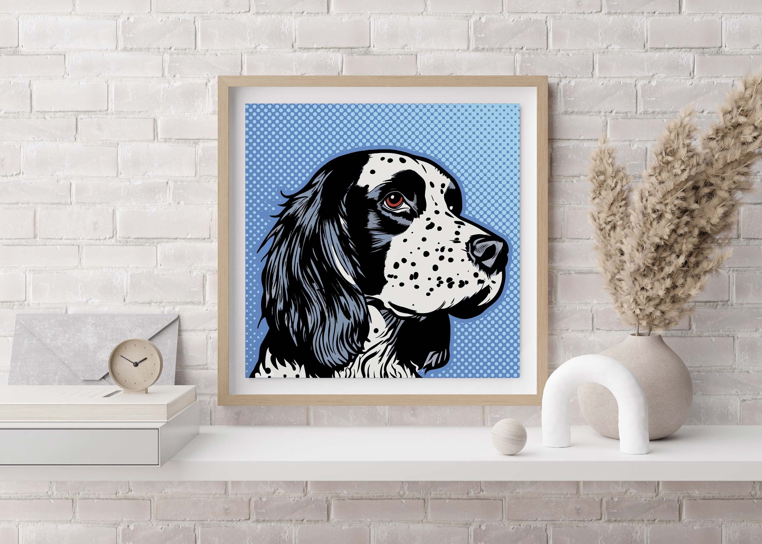 Springer Spaniel Pop Art Print, Pet Dog Wall Art, Downloadable Prints ...