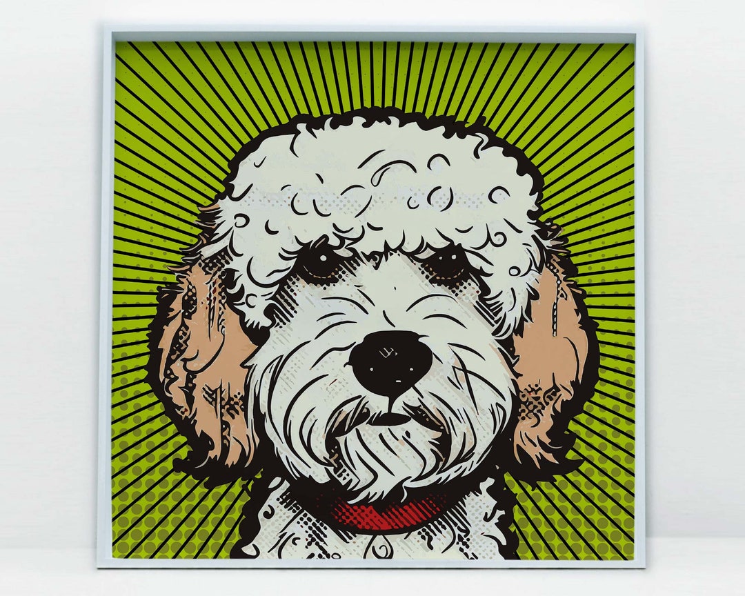 Cockapoo Pop Art Print, Pet Dog Wall Art, Downloadable Prints, Pop Art ...