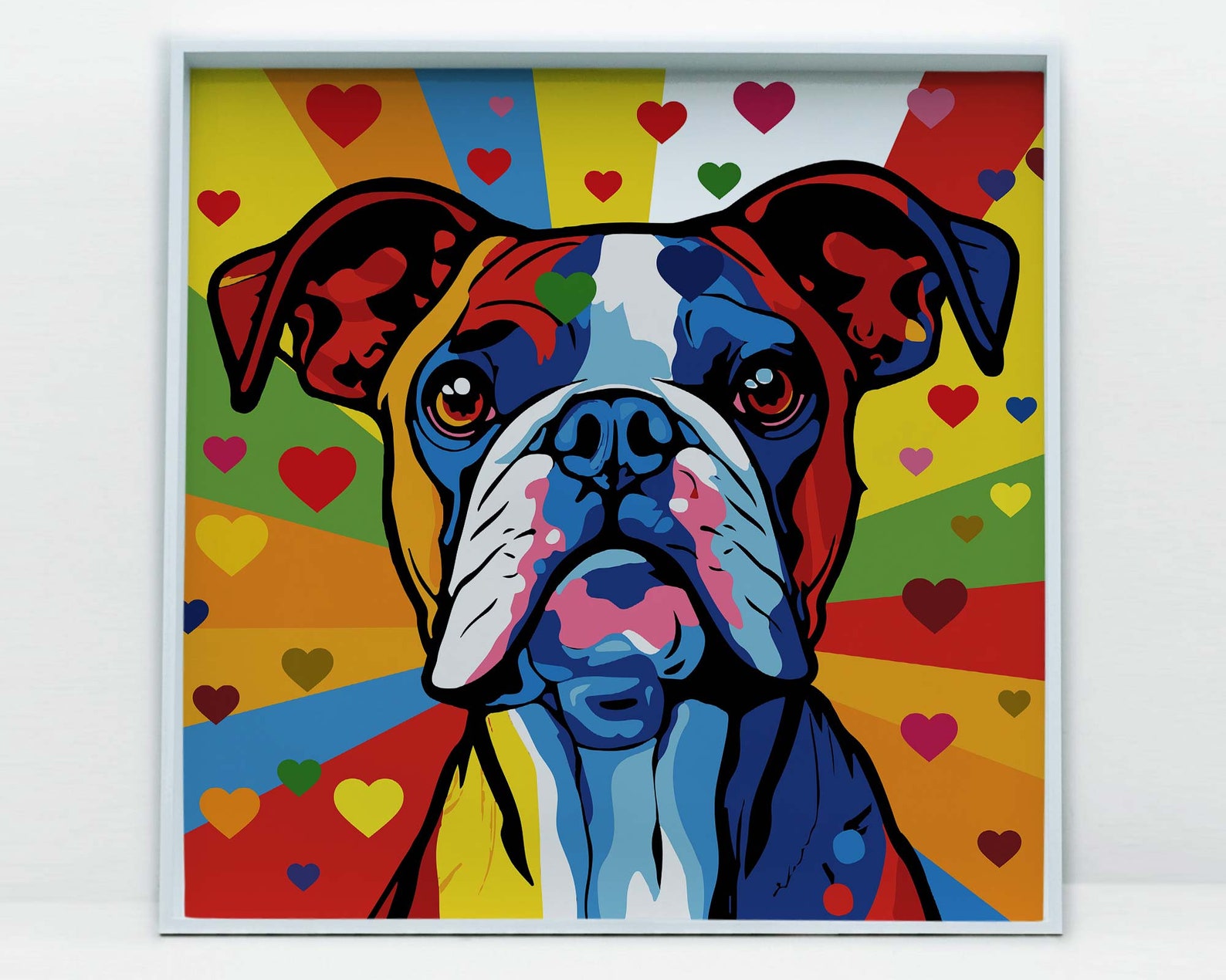 Boxer Dog Pop Art Print, Pet Dog Wall Art, Pop Art Prints, Printable ...