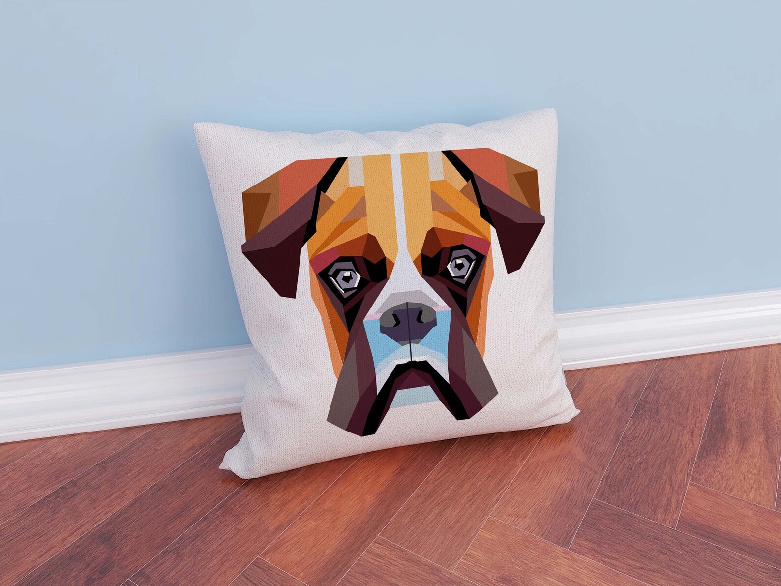 Boxer Dog Geometric Pop Art Print, Pet Dog Wall Art, Downloadable ...