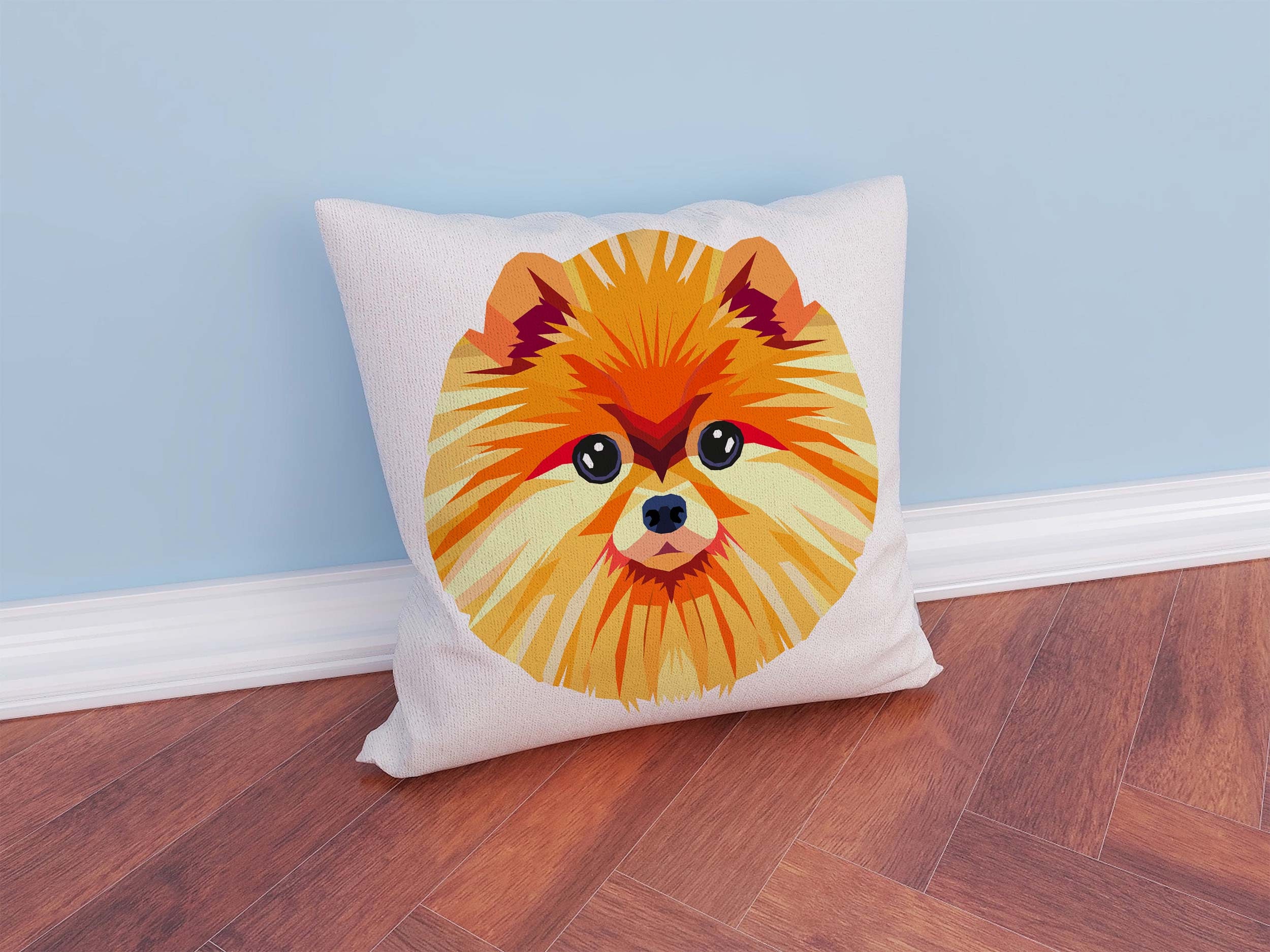 Pomeranian Geometric Pop Art Print, Pet Dog Wall Art, Downloadable ...