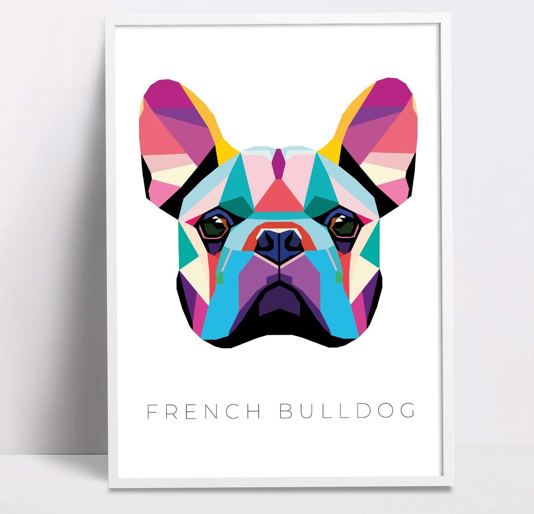 French Bulldog Geometric Pop Art Print (digital Download) - Etsy