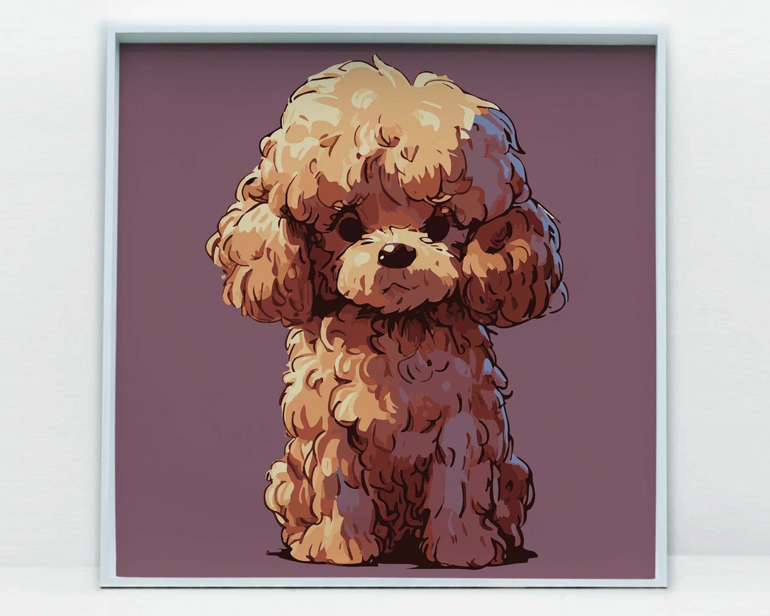 Cute Cavapoo Illustrated Art Print, Pet Dog Wall Art, Downloadable ...