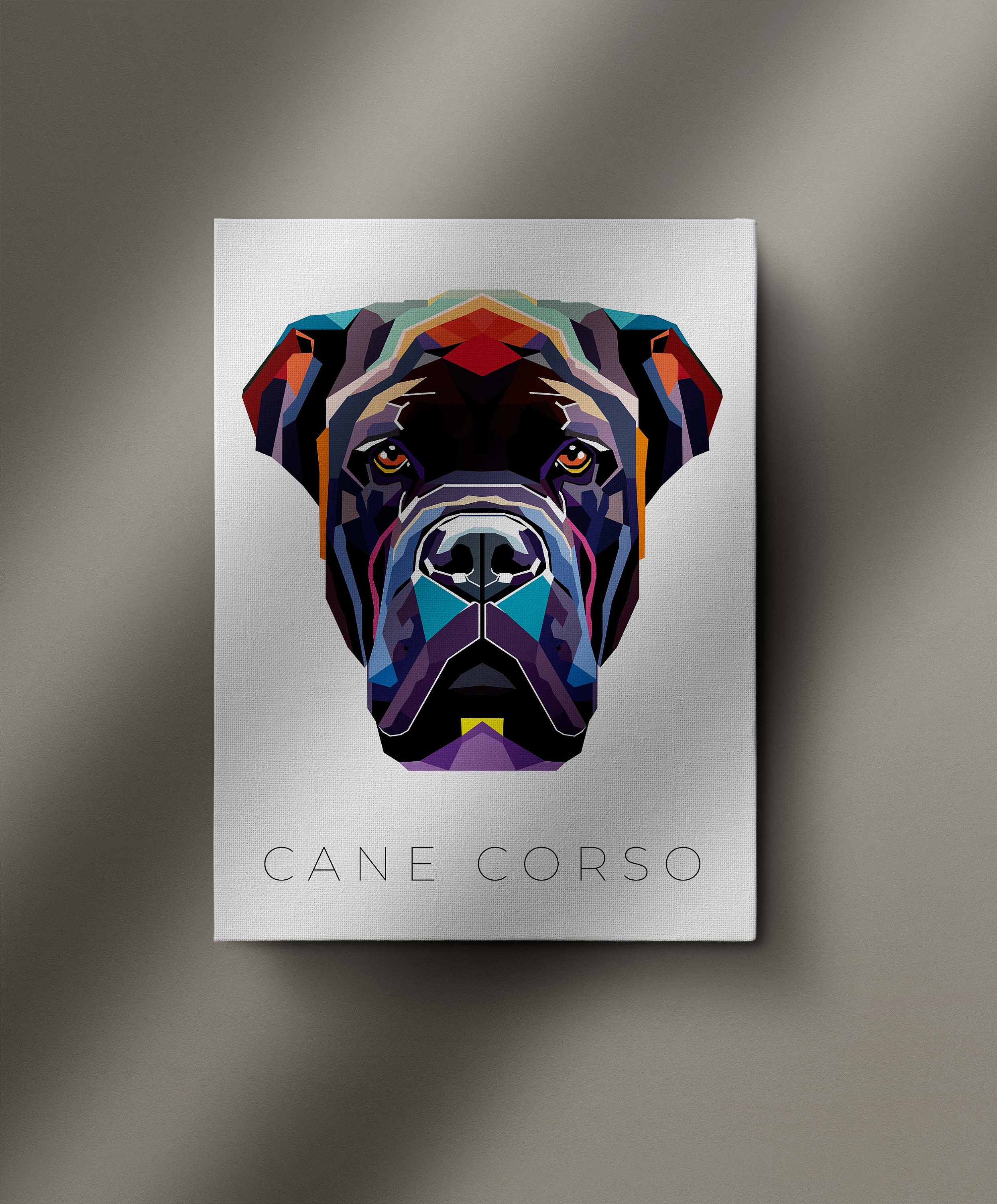Cane Corso Geometric Pop Art Print, Pet Dog Wall Art, Downloadable ...
