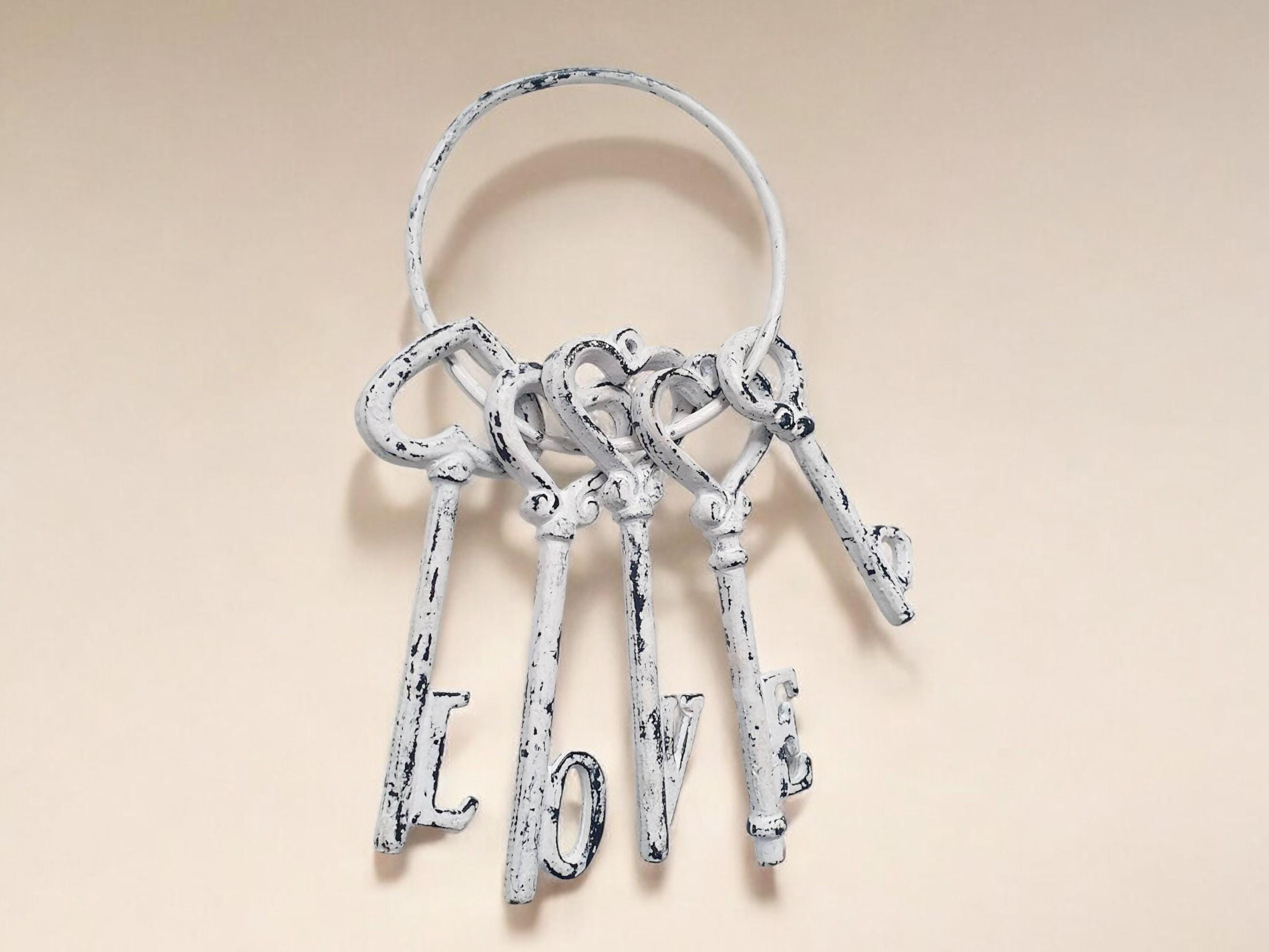 Wall Decor Love Keys Hanging Black and White - Etsy