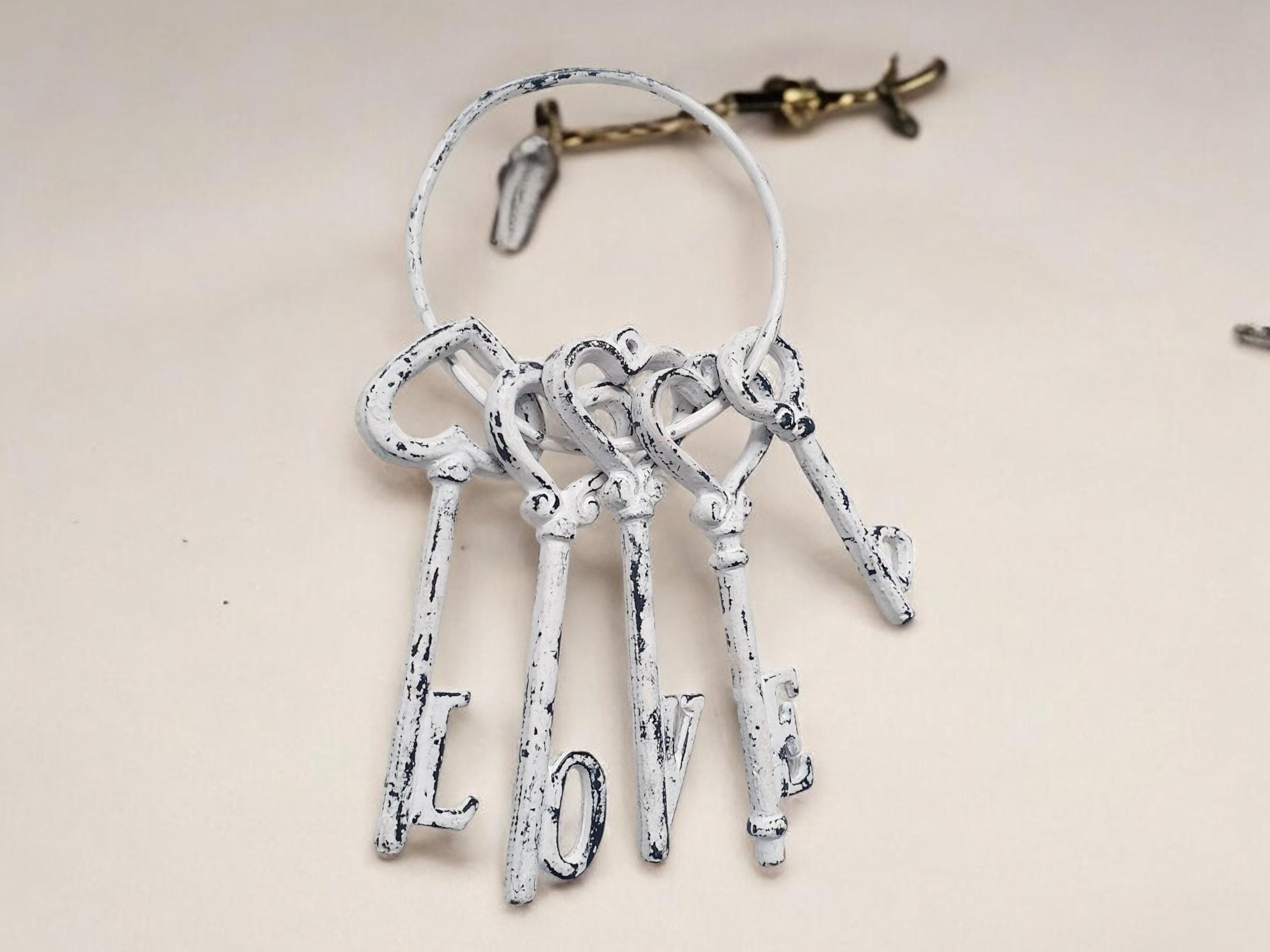 Wall Decor Love Keys Hanging Black and White - Etsy