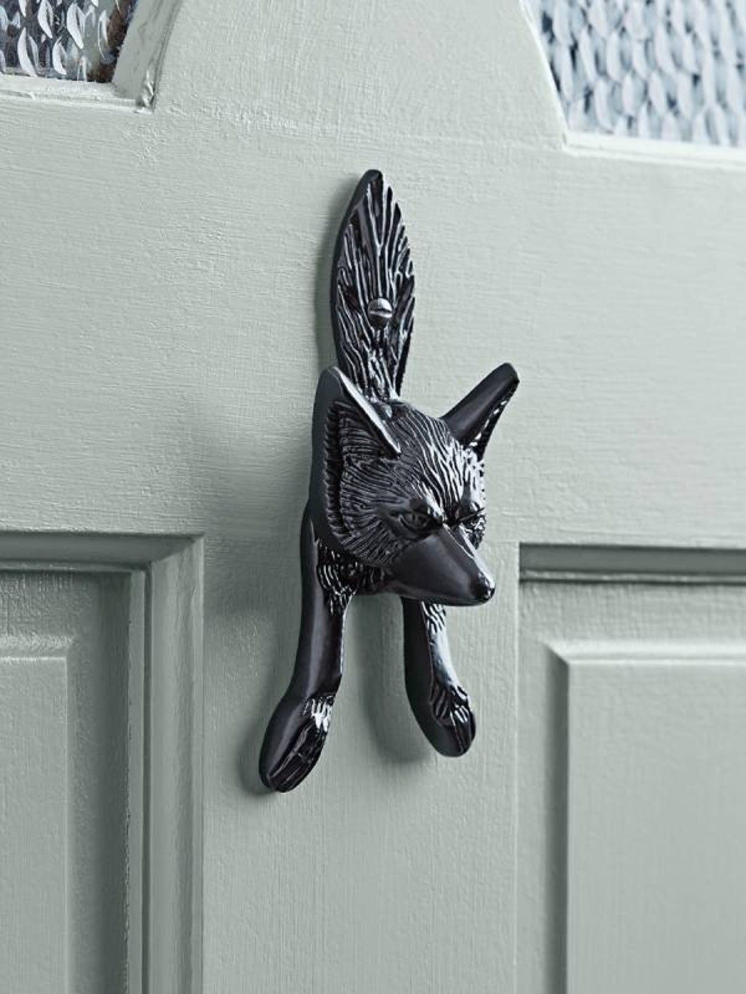 Fox Head Door Knockers Antique Black Front Door Animal - Etsy
